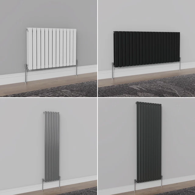 DESIGNER RADIATOR HORIZONTAL Vertical Flat Panel Central Heating Rads ...