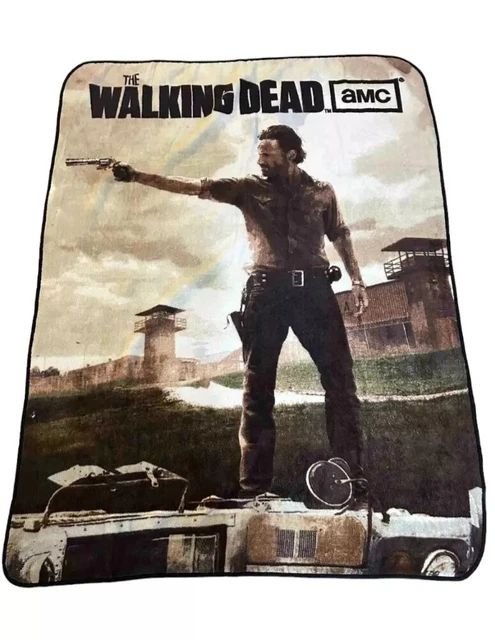 THE WALKING DEAD 1 Zombies Rick Grimes Sherpa Plush Fleece Throw ...