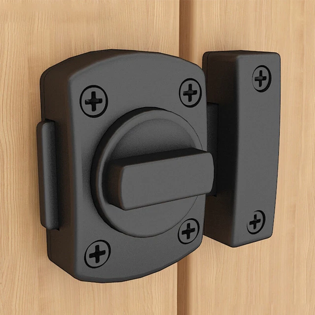 DOOR LOCK CAST Metal Hook Latch Lock Toilet Doors Right Angle Sliding ...