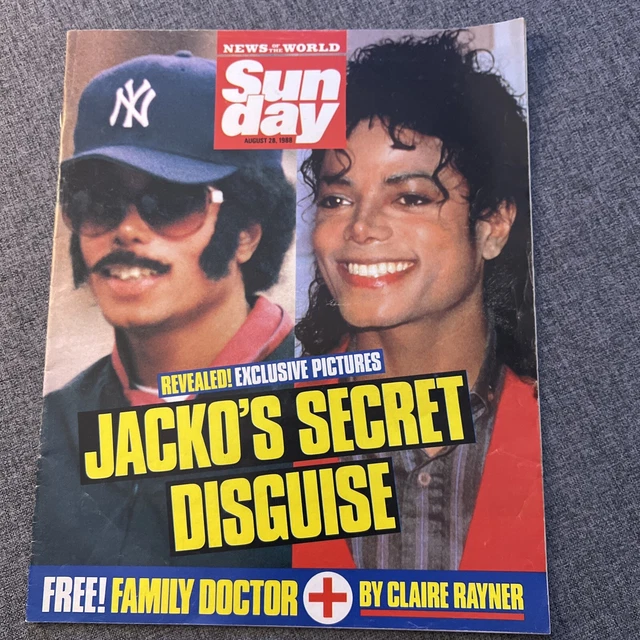 NEWS OF THE World Sunday magazine Aug 28 1988 Michael Jackson Secret ...