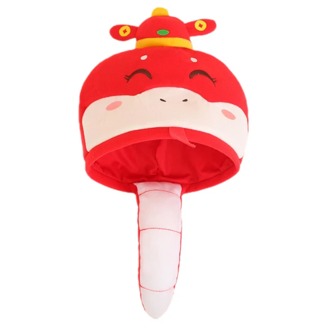SNAKE THEMED HAT 2025 Chinese Dress Hat Animal Costume Hat New Years ...