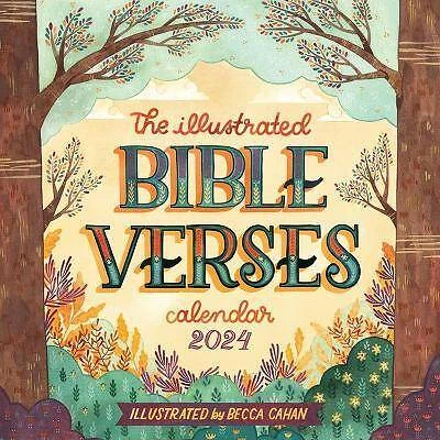 ILLUSTRATED BIBLE VERSES Wall Calendar 2024, Becca EUR 15,69 - PicClick DE