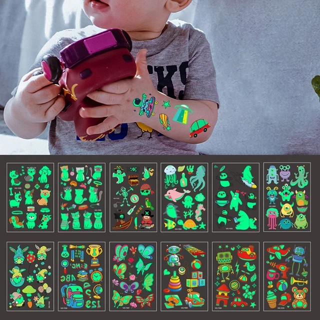 KINDER AUFKLEBER FÜR Tätowierungen Einfügen Temporäre Tattoos Cartoon Sticker EUR 2,52 - PicClick FR