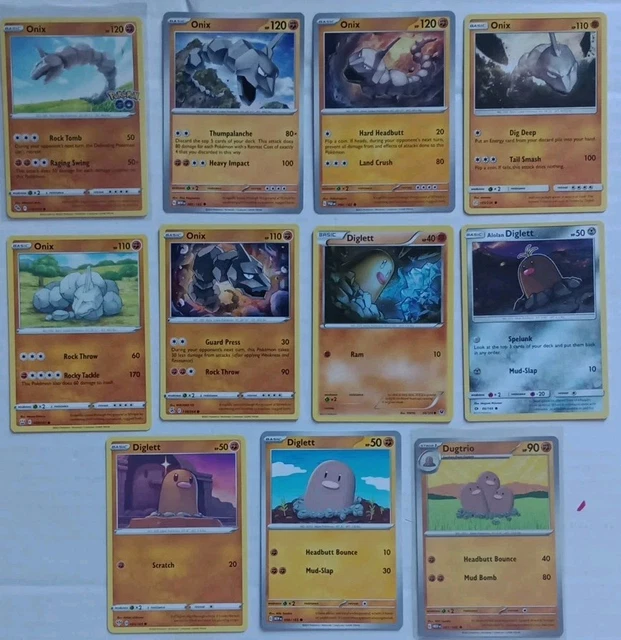 POKÉMON CARDS BUNDLE Kanto Gen 1 Pokédex Mixed Sets Onix Diglett ...