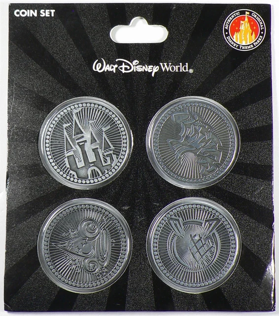 WALT DISNEY THEME Park Coin Set on Card #23805 $33.99 - PicClick CA