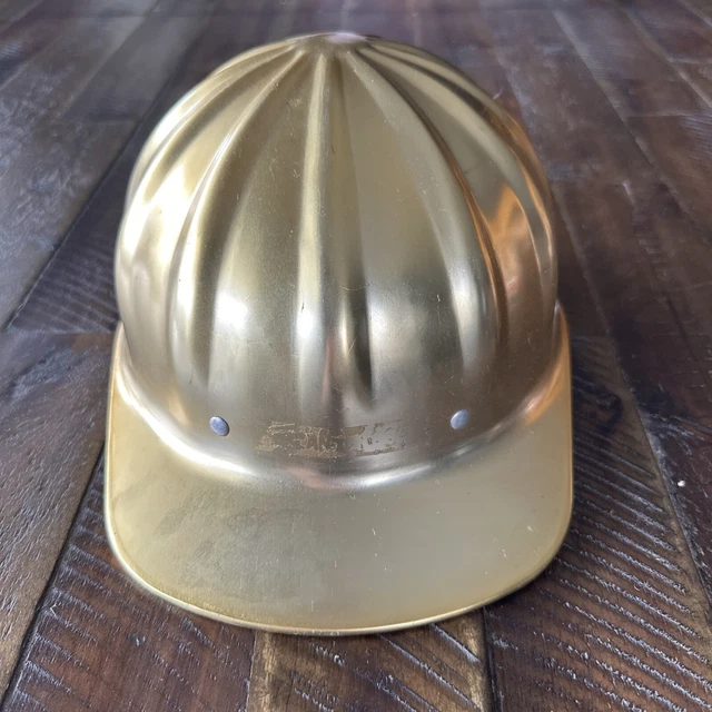 VTG SUPERLITE FIBRE METAL ALUMINUM HARD HAT Construction Gold USA $59. ...
