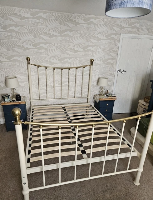 BRASS DOUBLE 4FT6 BED FRAME. Allen Key Assembly £17.94 - PicClick UK