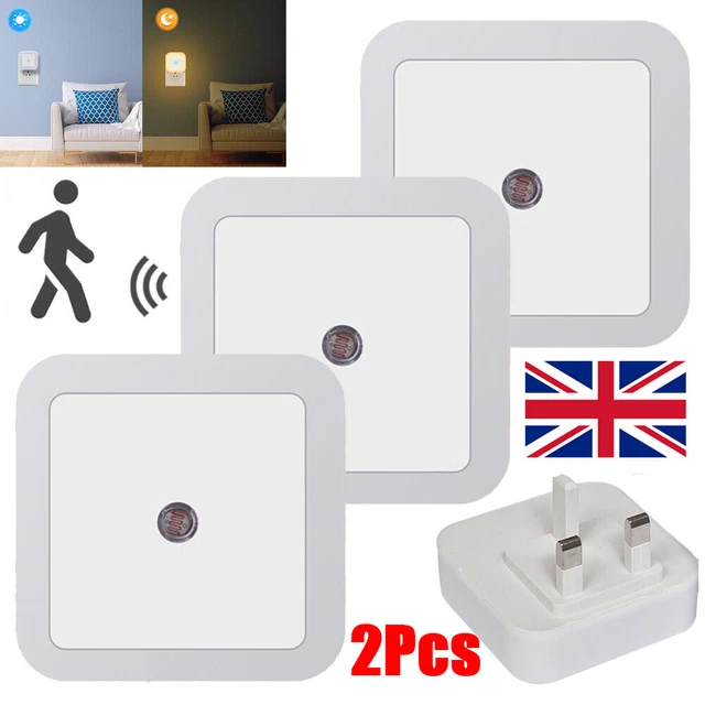 2*AUTOMATIC LED CHILD Safety Night Light--Plug in Energy Saving Dusk ...