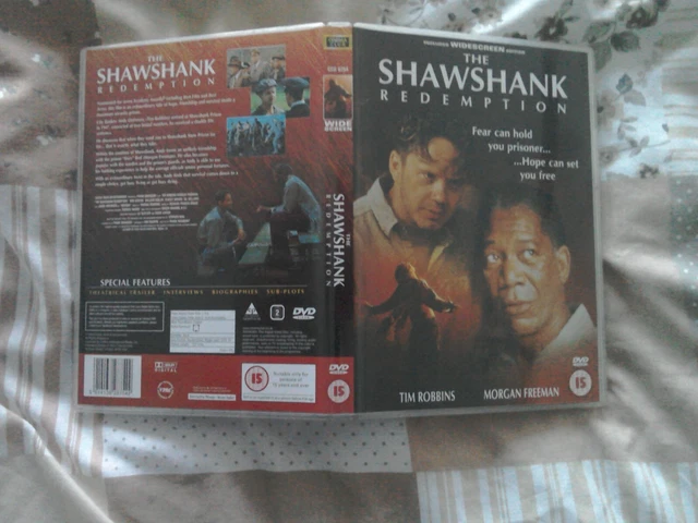 THE SHAWSHANK REDEMPTION Tim Robbins/Morgan Freeman Dvd Widescreen ...