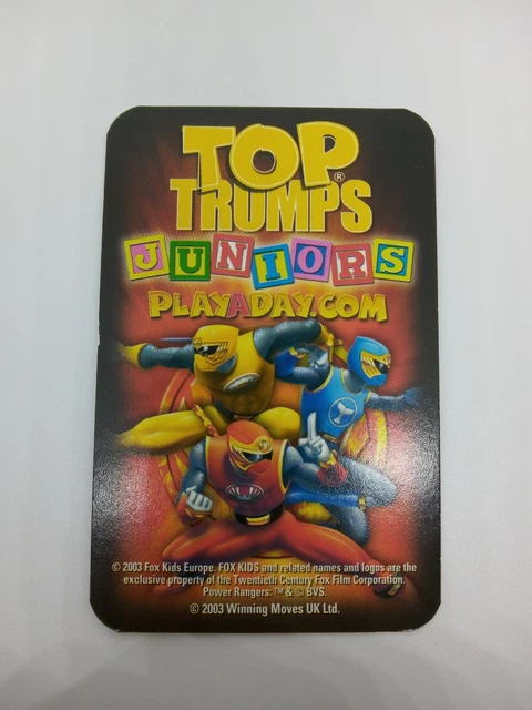 RED RANGER - Power Rangers Ninja Storm TOP TRUMPS JUNIORS 2004 - Single ...