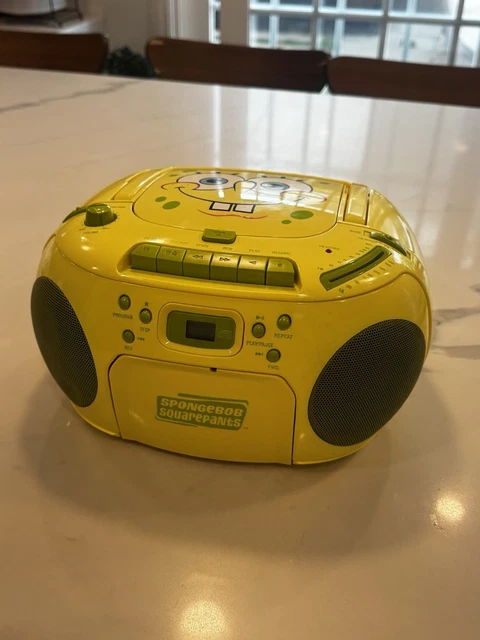 SPONGEBOB SQUAREPANTS CD Cassette Player AM/FM Radio Boombox. Tested ...