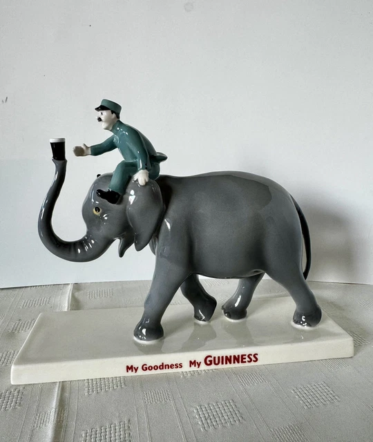 GUINNESS COALPORT ELEPHANT and Keeper Limited Edition Boxed £140.00 ...