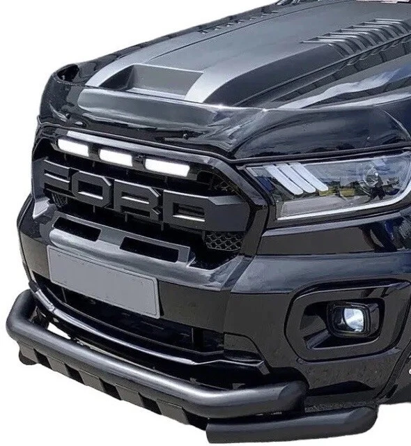 MATT BLACK - Ford Ranger Raptor Style Stealth Grill T7 2016 - 2019 ...