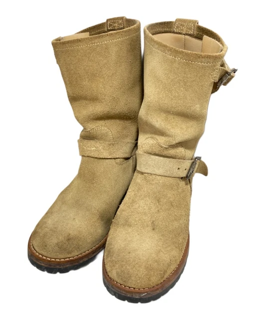 EGO TRIPPING SUEDE engineer boots beige £140.41 - PicClick UK