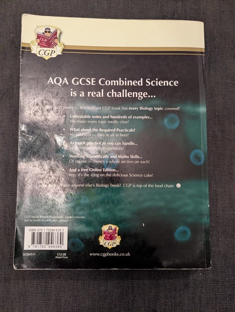 CGP GCSE AQA Combined Science Biology For the Grade 9-1 Course ...