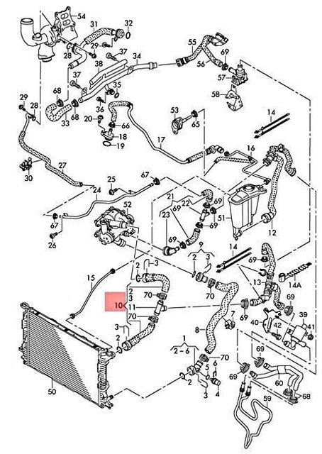 NEW AUDI COOLANT Hose With Quick Release Coupling 8K0122101G Original £ ...