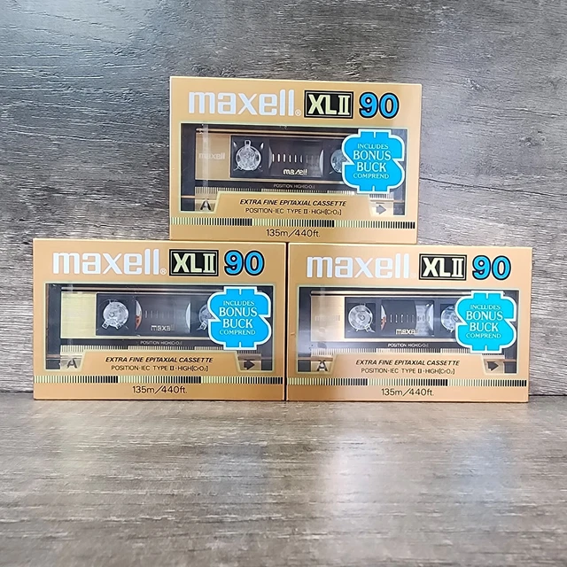 3 MAXELL XLII 90 Min Type II HIGH BIAS Blank Audio Cassette Tapes NEW SEALED $34.99 - PicClick CA