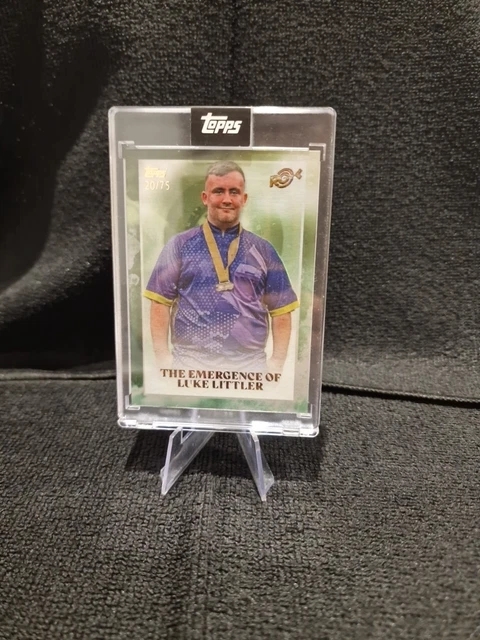 TOPPS THE EMERGENCE Of Luke Littler 2024 Green Parallel 20/75 £0.99 ...
