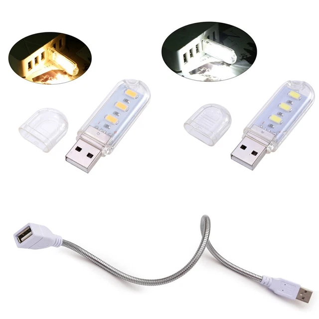 5 PCS LED Night Light Laptop Keyboard Table Lamp with Usb Small Desk £8 ...