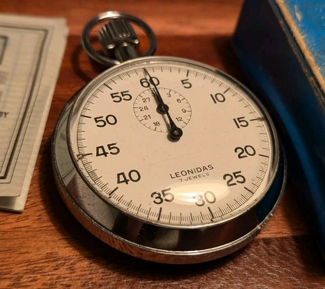 LEONIDAS BY HEUER - 7 Jewels Mechanical Stopwatch. Swiss Made. VGC With ...