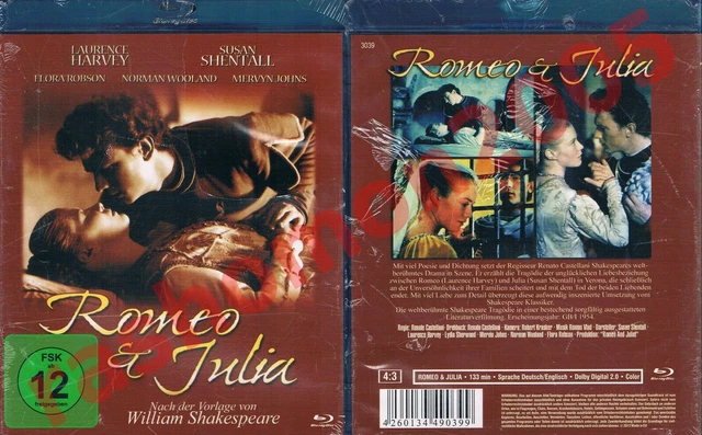 BLU-RAY ROMEO AND JULIET (1954) Laurence Harvey Susan Shentall Region B SD £9.99 - PicClick UK