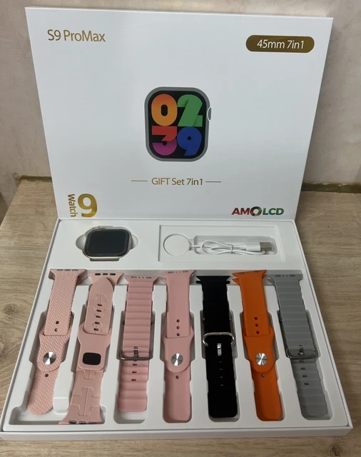 SMARTWATCH S9 PRO Max Set regalo con 7 cinturini diversi EUR 53,33 - PicClick IT