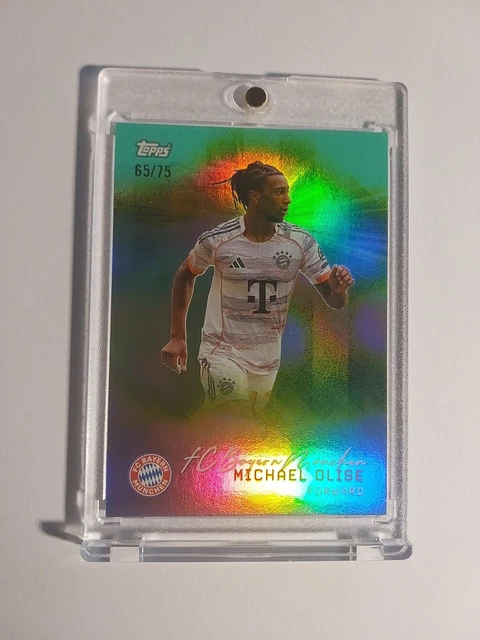 TOPPS BAYERN TEAM Set 2025-26 Michael Olise Parallel 65/75 Refractor ...