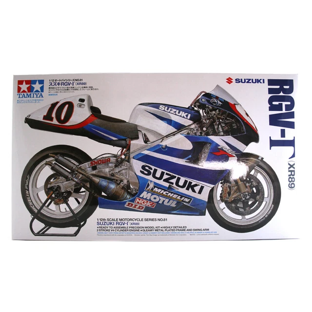TAMIYA 14081 SUZUKI RGV-1 XR89 Motorbike Detailed Plastic Model Kit ...