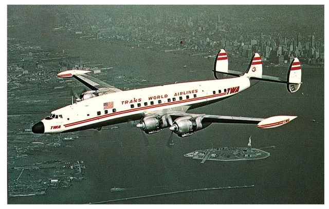 TWA TRANS WORLD Airlines Lockheed L-1049 Super G Constellation Airplane ...