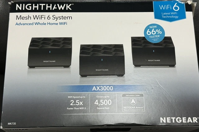 NETGEAR NIGHTHAWK AX3000 Wifi 6 Router Mesh System MK73S Latest Model ...