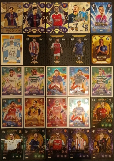 TOPPS MATCH ATTAX UCL 2025/26 Insert Card And Limited Edition Bundle x25 Cards £21.50 - PicClick UK