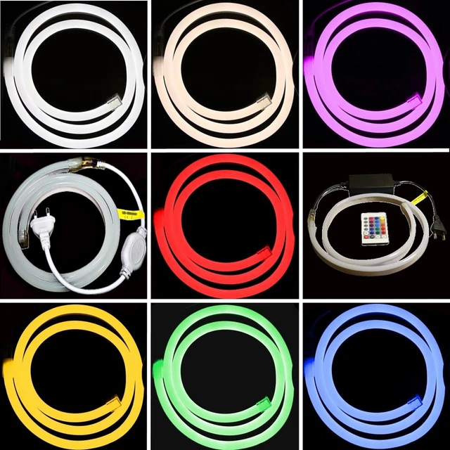 LED NEON STRIPES - Light Stripes Flex 230V - RGB Red Blue Green White ...