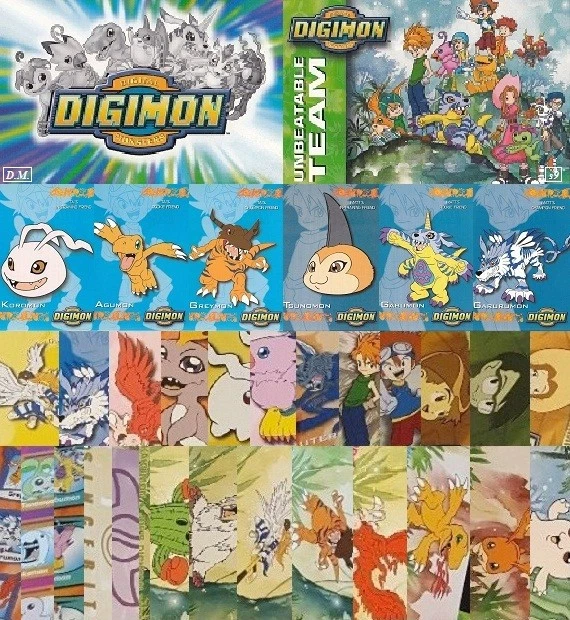 PANINI DIGIMON DIGITAL Monsters Collectible Photo Cards - Complete 72 ...