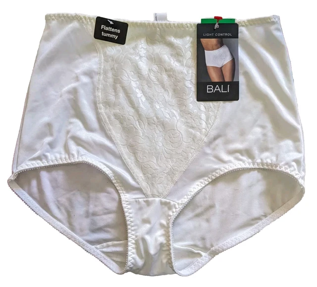 NEW BALI WOMEN'S Shaping Briefs Light Control Nylon Blend Off White ...