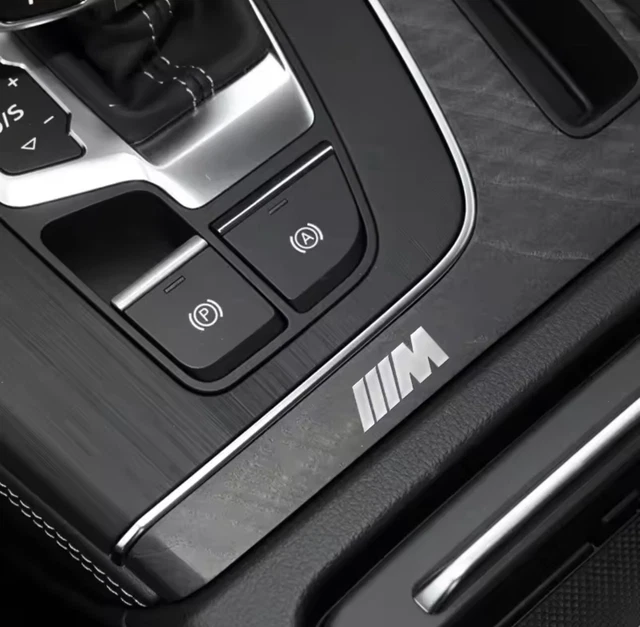 BMW M SPORT style Silver Metal Interior Stickers Badges Emblem ...