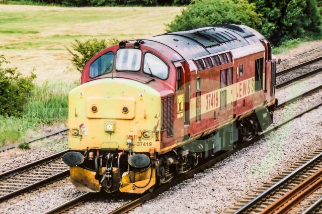 UK DIESEL TRAIN Railway Photograph Of Class 37 Loco 37419. Rm37-1279 £1 ...