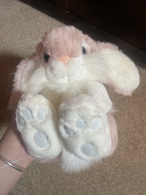 PATCHFOOT DUSTY PINK Soft Toy Big Foot & Ears Bunny 'Thumper Rabbit' 8 ...