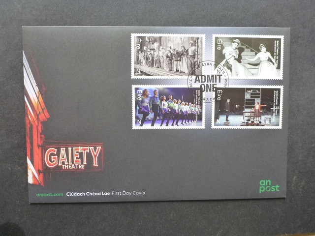 IRELAND 2021 150TH ANNIV GAIETY THEATRE SET 4 STAMPS FIRST DAY COVER £8 ...