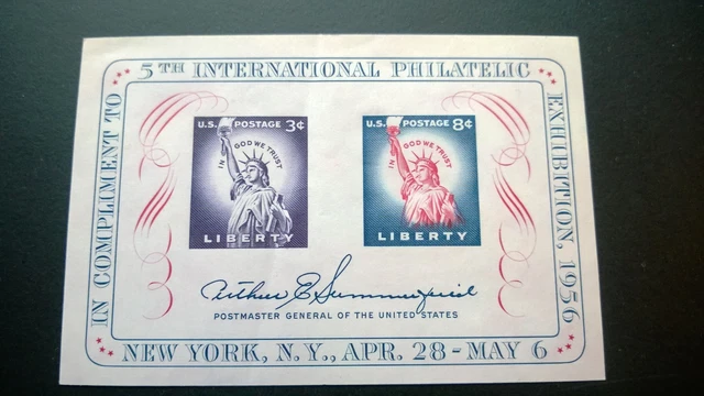 5TH INTERNATIONAL PHILATELIC EXHIBITION 1956 VINTAGE UNITED STATES ...