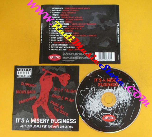 CD COMPILATION IT'S A Misery Business Anti Love Songs For The Anti ...