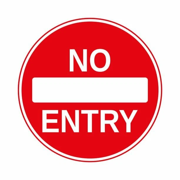 NO ENTRY SIGN Stop Logo Do Not Enter Decal Laptop Window Door Car Wall ...