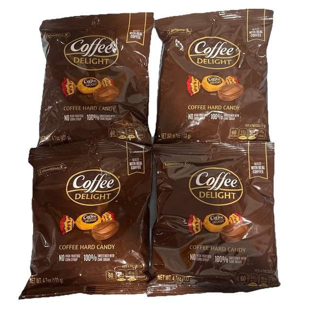 COLOMBINA COFFEE DELIGHT Hard Candy- Made with 100% Coffee- {4 LARGE ...
