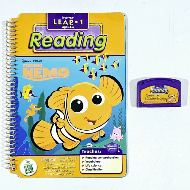 LEAPFROG PRESCHOOL LEAPPAD Cartridge & Book Disney Pixar - Finding Nemo ...