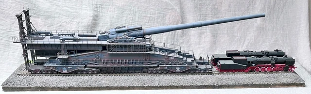 1:72 DIORAMA RAILWAY Gun DORA 80cm K(E) Model Kit gebaut pro built WWII ...