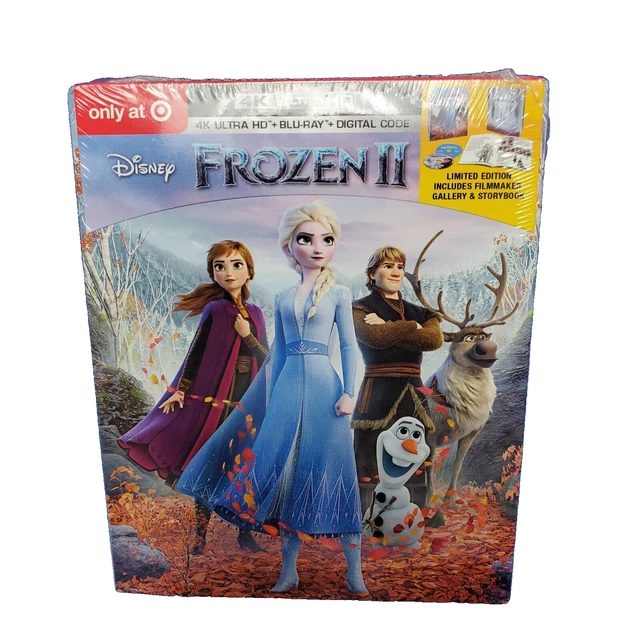 FROZEN II DVD Limited Edition Blu-Ray + 4K + Digital + Storybook Frozen ...