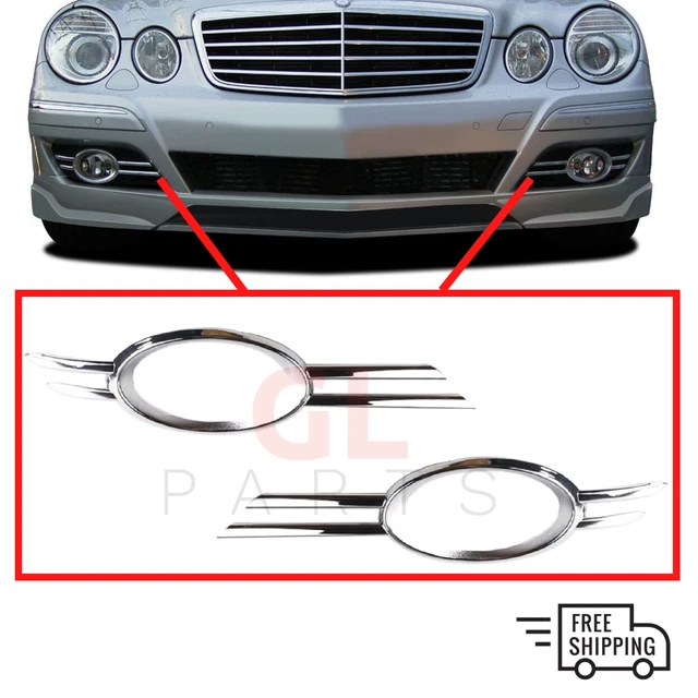 NEW MERCEDES BENZ Mb E W211 06-09 Front Bumper Light Chrome Trim... £30 ...