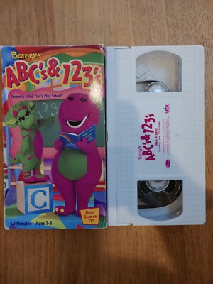 VHS BARNEY-BARNEYS ABC e 123s (VHS, 2000) solo nastro EUR 1,44 ...