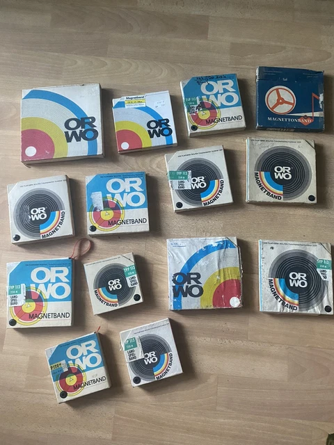 14 X ORWO Magnetband Typ 113 350m 130 250 116 540 131 DDR Ostalgie ...