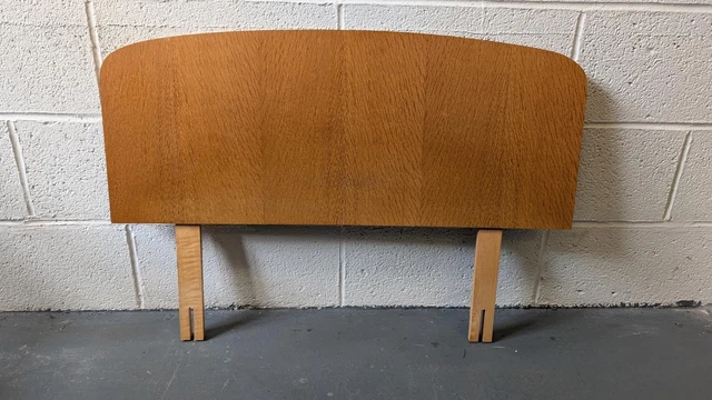 VINTAGE MID-CENTURY OAK Veneer Single bed headboard Scandinavian Design ...
