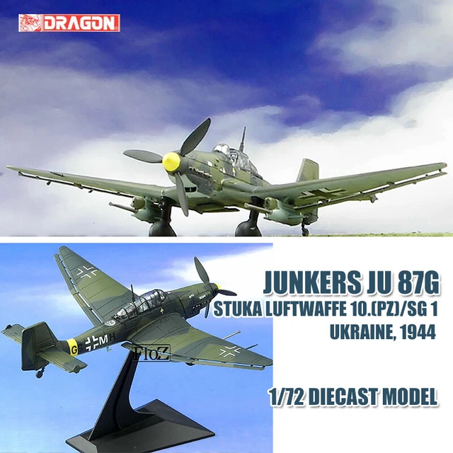 DRAGON JUNKERS JU 87G Stuka Luftwaffe 10 Pz SG 1 Ukraine 1/72 diecast ...